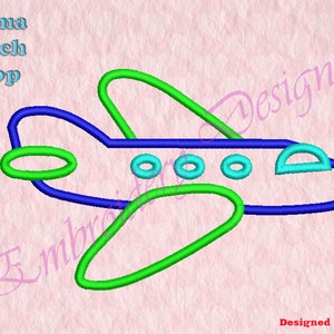 Airplane Applique Embroidery Designs, Airliner Machine Embroidery ...