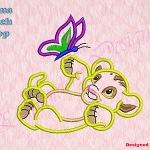 Simba Applique Embroidery Designs, Cartoon Lion Embroidery Designs ...