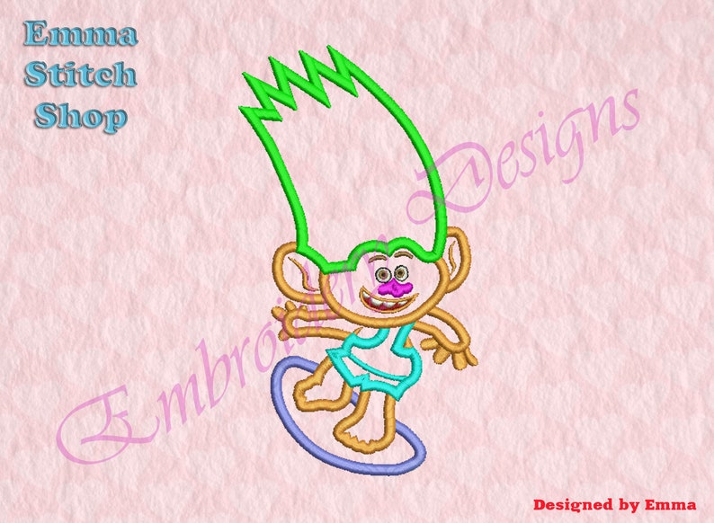 Troll Surfer Applique Embroidery Designs, Troll Embroidery Designs ...