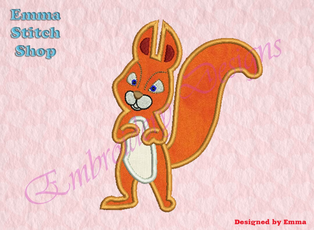 Squirrel Applique Embroidery Designs, Embroidery Designs, Digital ...