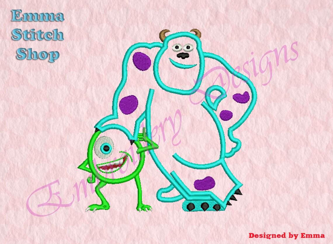 Monster Applique Embroidery Designs Monster Machine - Etsy