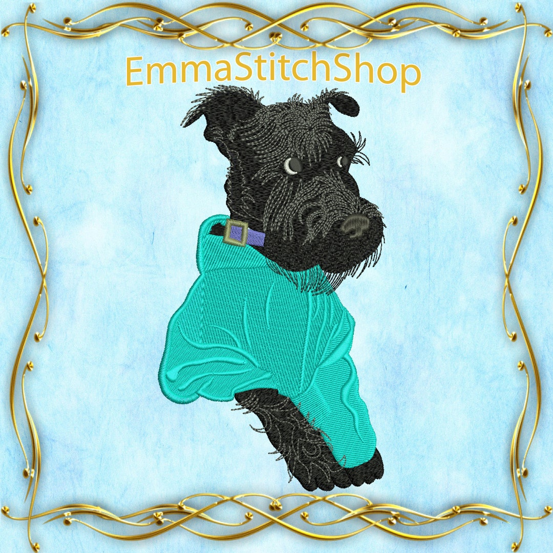 Schnauzer Dog Machine Embroidery Designs Schnauzer Puppy Embroidery ...