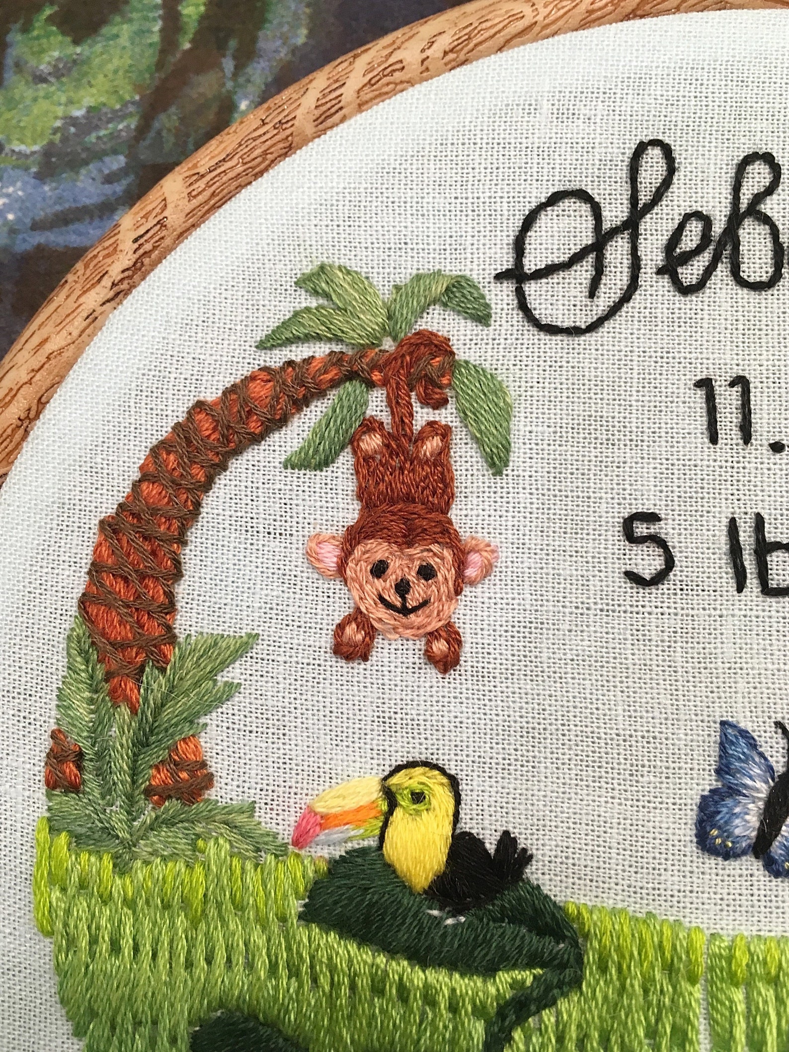 Animal Hoop Art for Nursery Personalized Embroidered Baby - Etsy