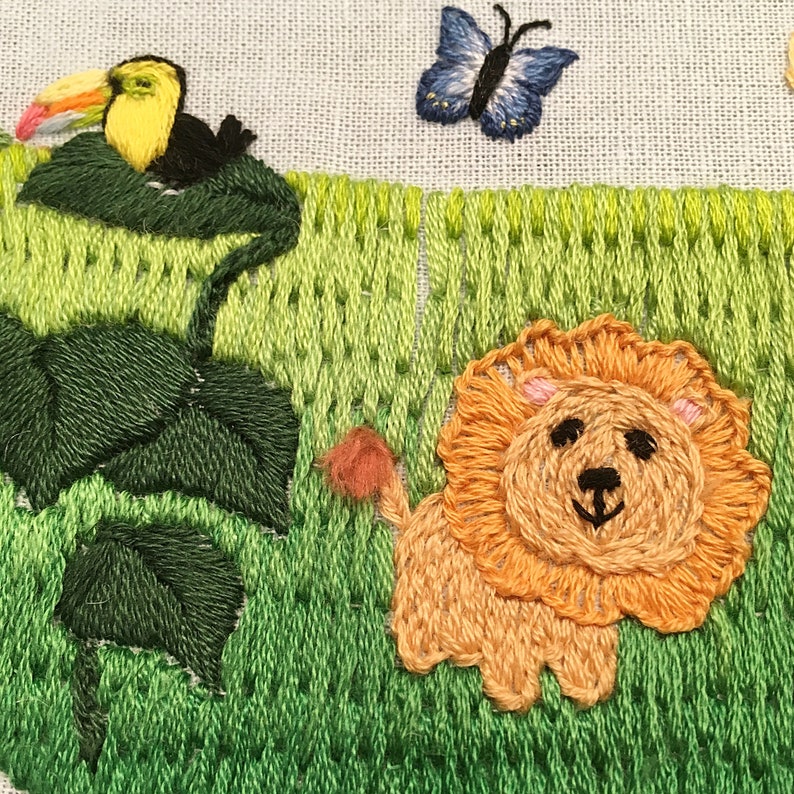 Animal Hoop Art for Nursery Personalized Embroidered Baby - Etsy