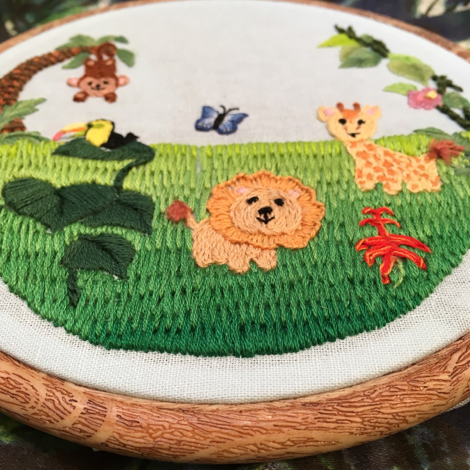 Animal Hoop Art for Nursery Personalized Embroidered Baby - Etsy