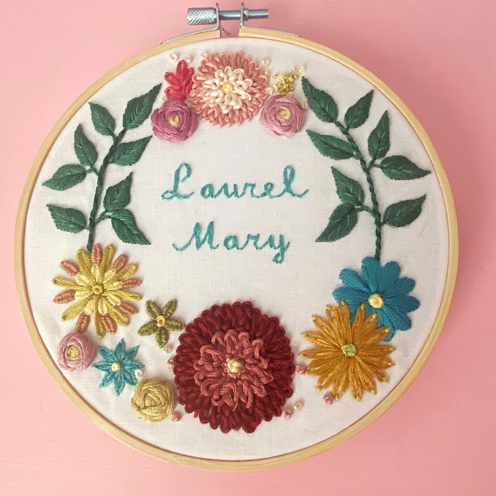 Personalized Embroidery Baby Gift, Embroidery Name Hoop, Custom Wedding ...