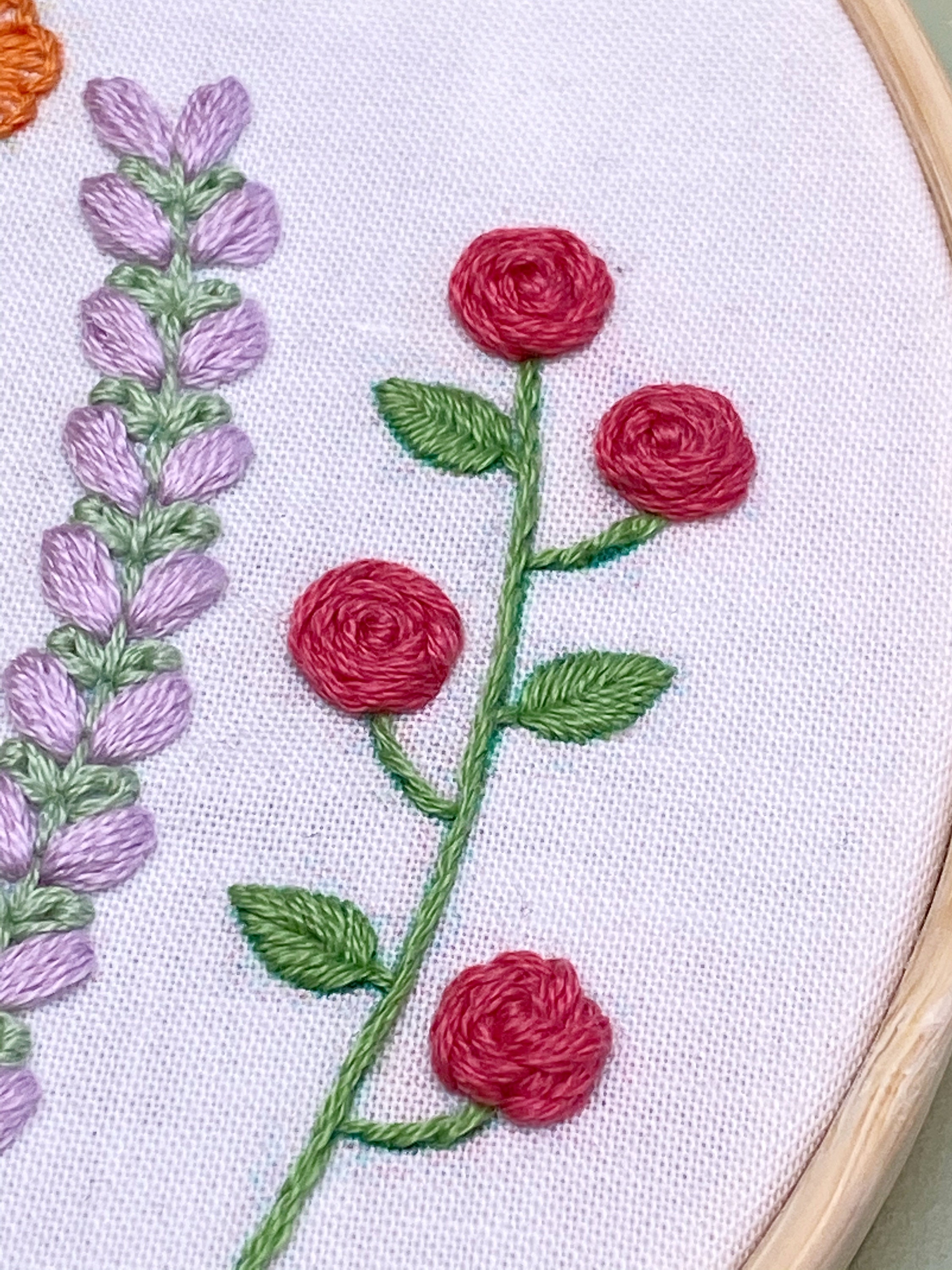 Beginner Three Dimensional Embroidery Kit, Blooming Flowers Kit, Modern ...