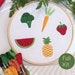Fruits & Vegetables Hand Embroidery Kit, Intermediate Pattern - Etsy