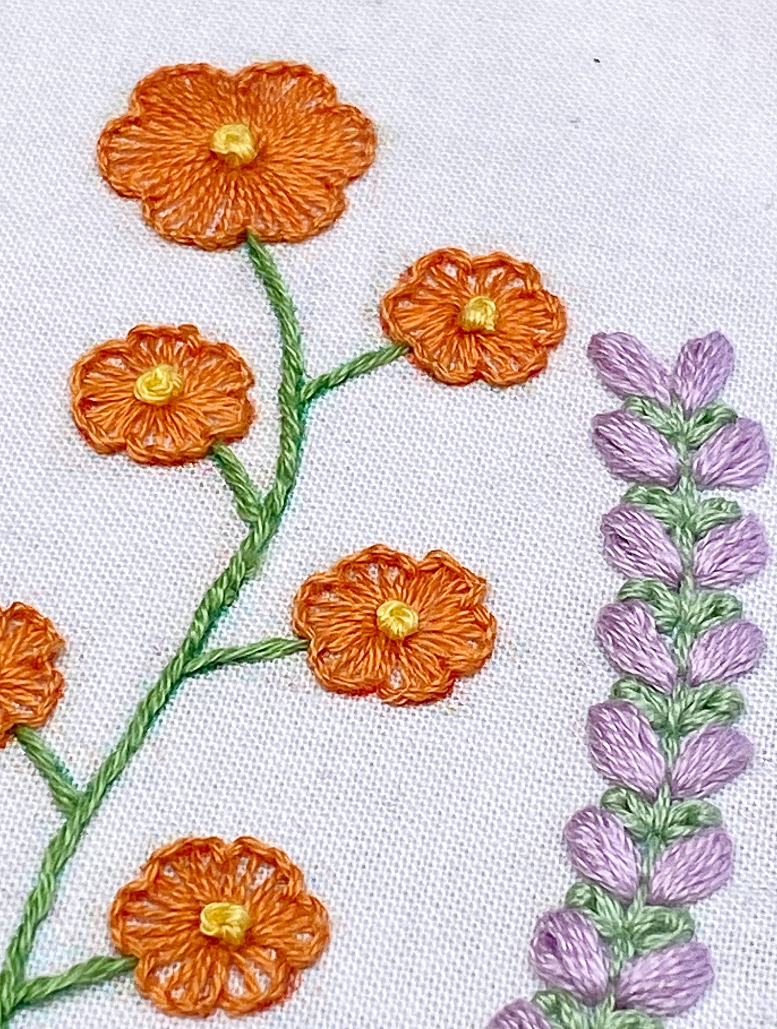 Beginner Three Dimensional Embroidery Kit, Blooming Flowers Kit, Modern ...