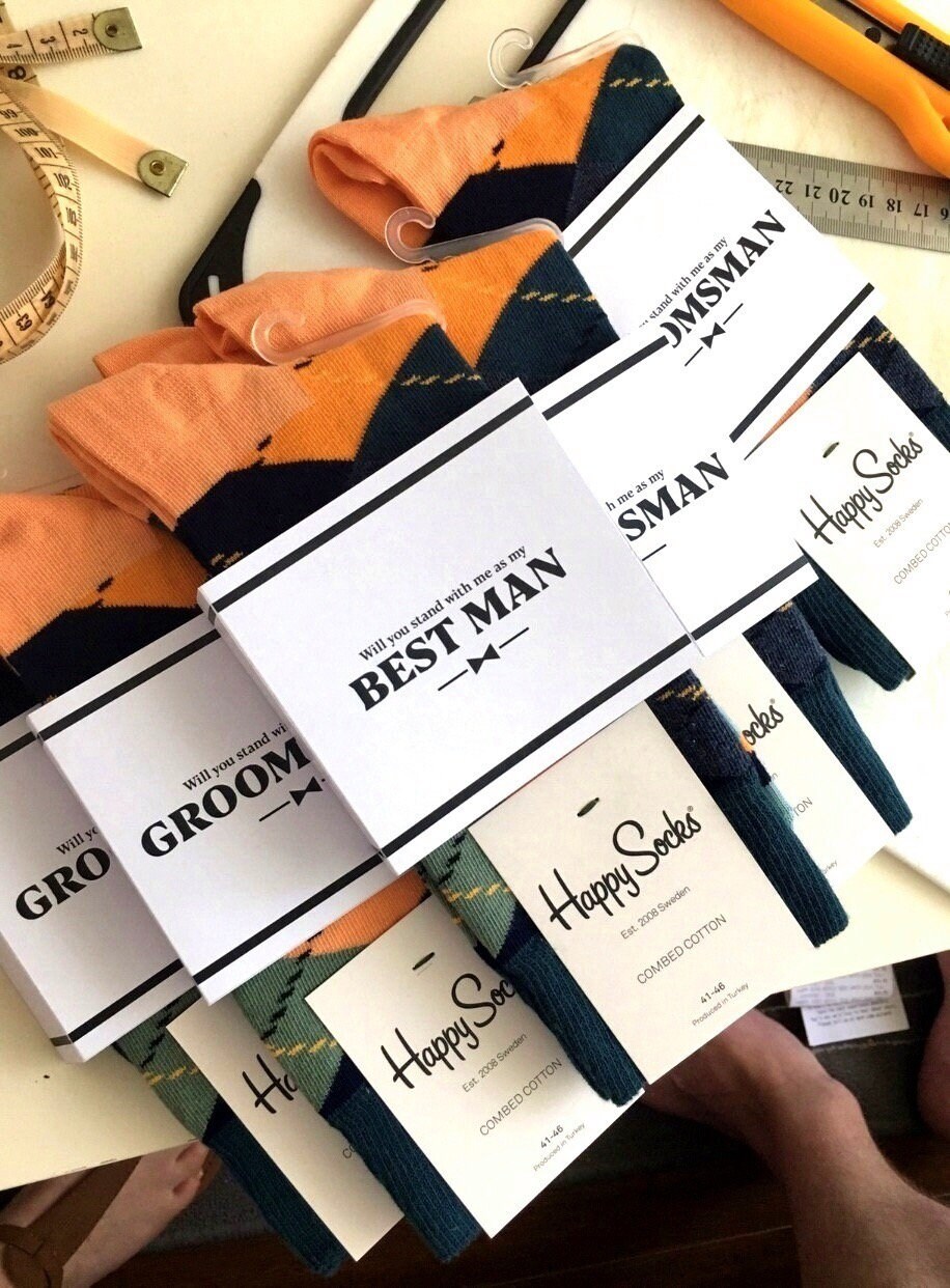 Best Man & Groomsmen Printable Sock Label - Etsy
