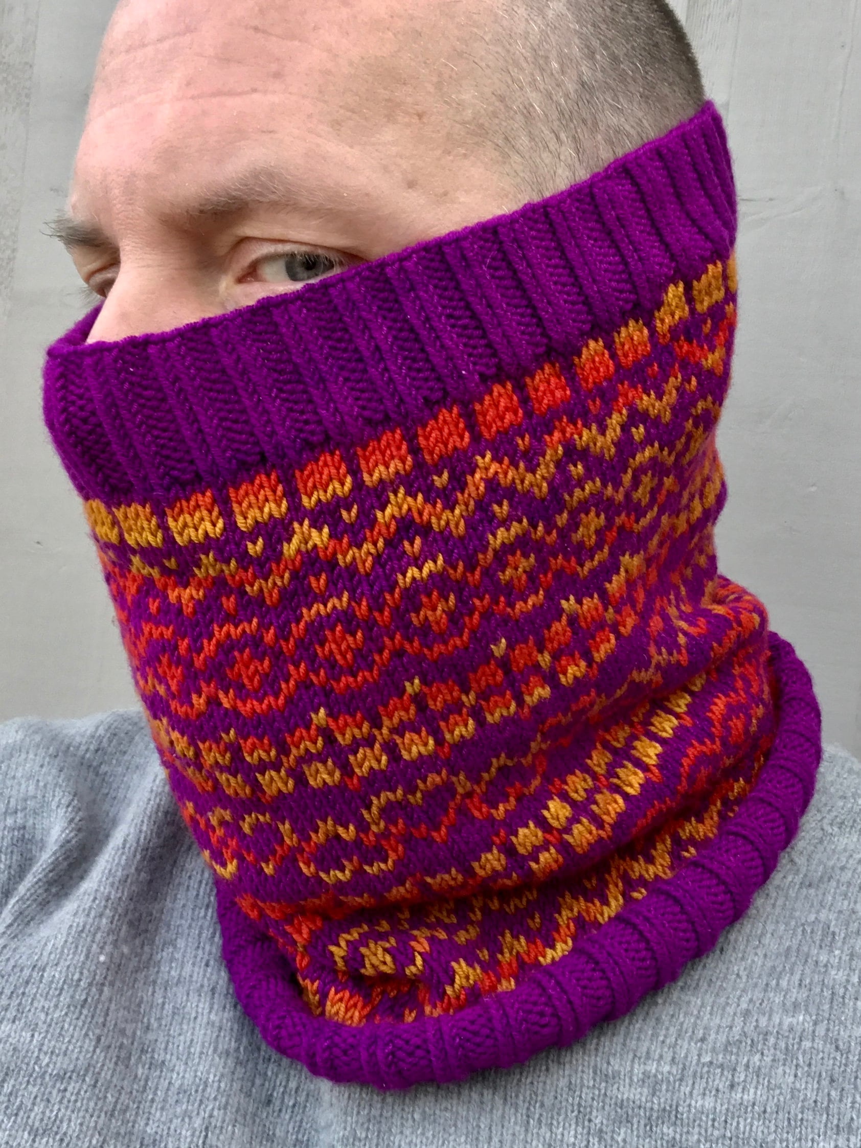 'Vairisle (A Cowl) ' - PDF Knitting Pattern for DK weight yarn — Bona Yarns