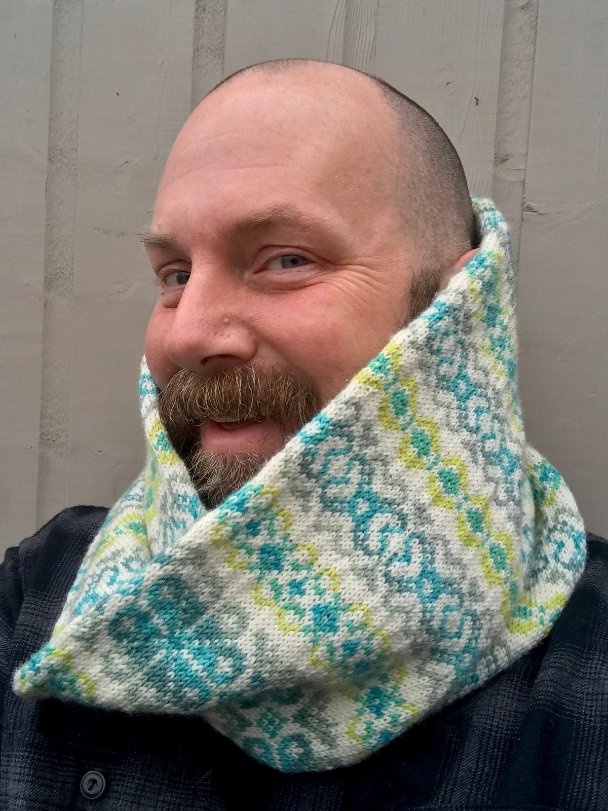 'Frozen Flowers' - PDF Fair Isle Cowl Knitting Pattern for 4-ply ...