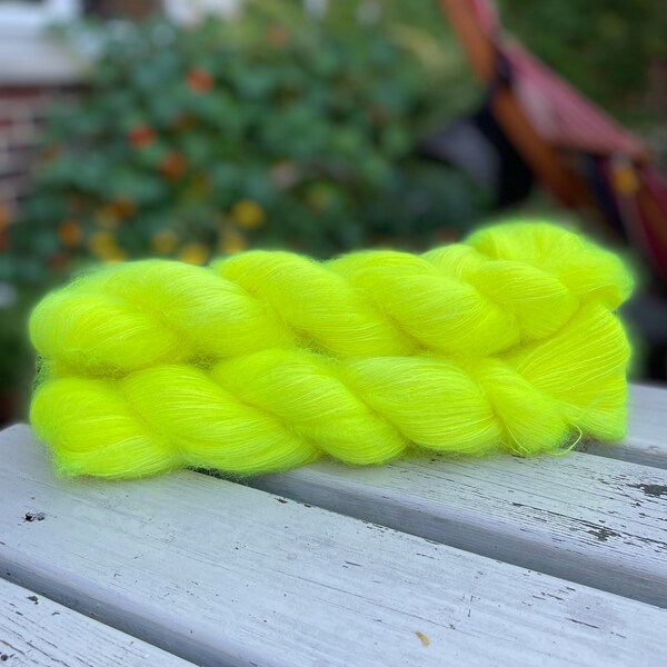 Neon Yellow Yarn - Etsy