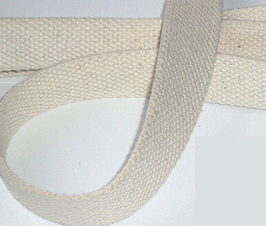 100% Natural Cotton Canvas Webbing Tape- 19, 25, 32, 38, 45, 62mm Wide ...