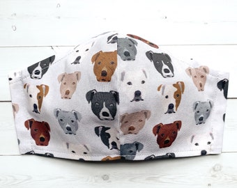 Pitbull Face Mask - Etsy