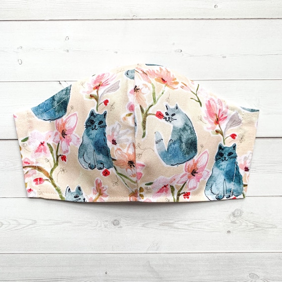 Zen Kitty Face Mask Dust Mask Pollen Mask with Nose Wire and | Etsy