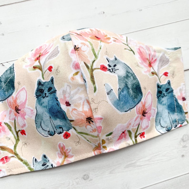 Zen Kitty Face Mask Dust Mask Pollen Mask with Nose Wire and | Etsy