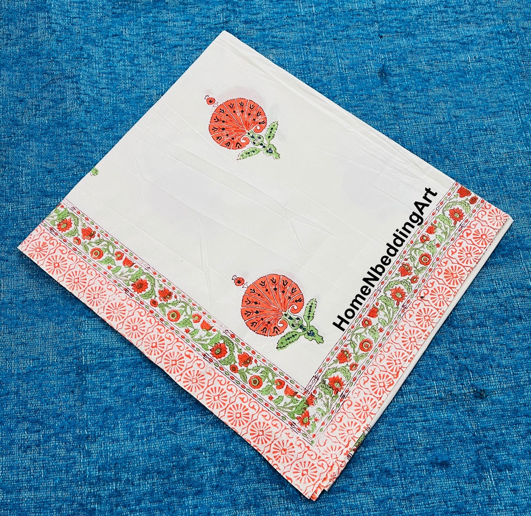 King Size Bed Sheet Hand Block Print Bed Sheet 100% Pure - Etsy