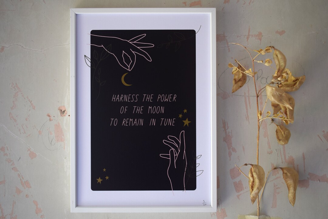 Moon and Stars Poem Print Limited Edition - Etsy