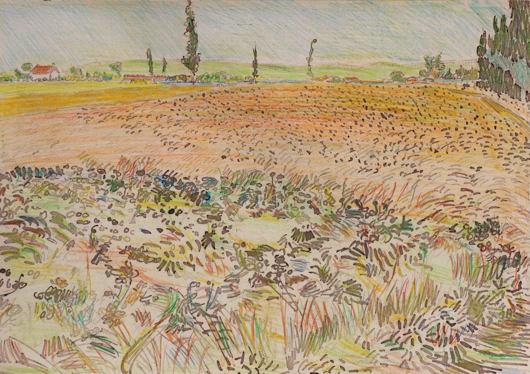 After Vincent Van Gogh: Facsimile of a Lithograph "landscape Near ...