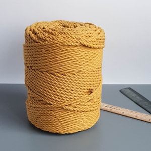 Macrame Rope 4mm Mustard Cotton Cord 459 Feet Cotton Rope 3 - Etsy