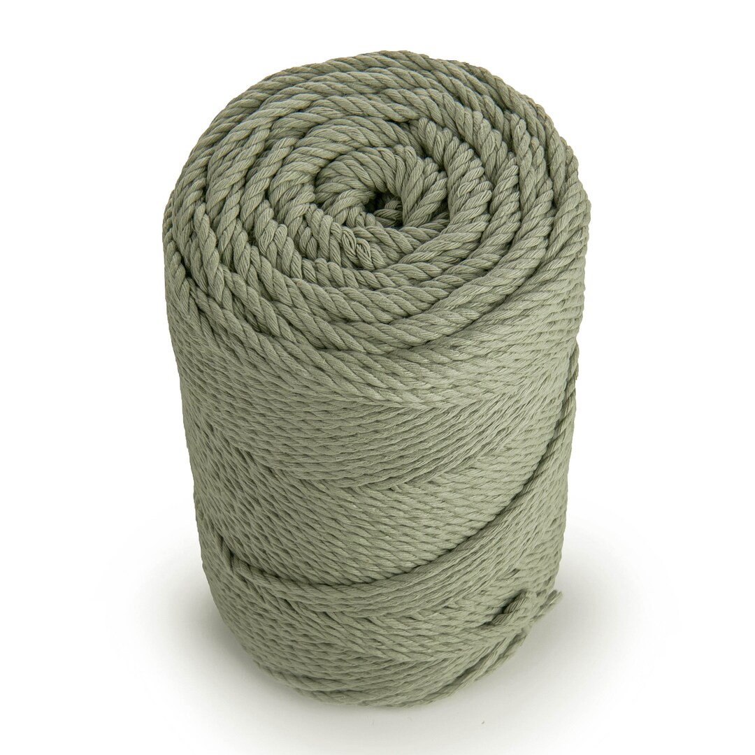 Macrame Cord 3mm SAGE GREEN Cotton Cord 125m 3 Strand Twisted - Etsy
