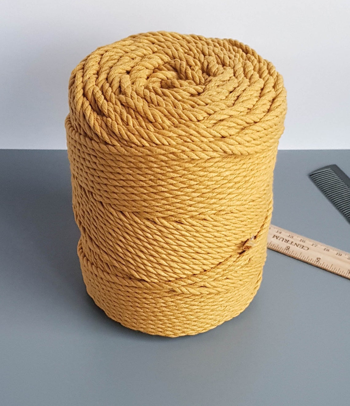 Macrame rope 4mm mustard cotton cord 459 feet cotton rope 3 | Etsy