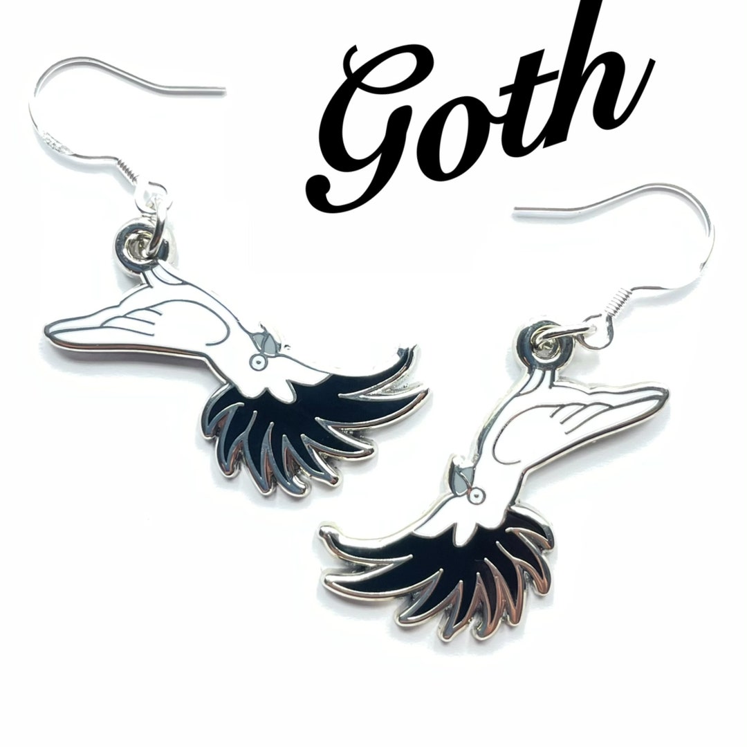 Goth Cockatoo Earrings - Etsy
