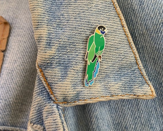 Ringneck Parrot Pin | Etsy