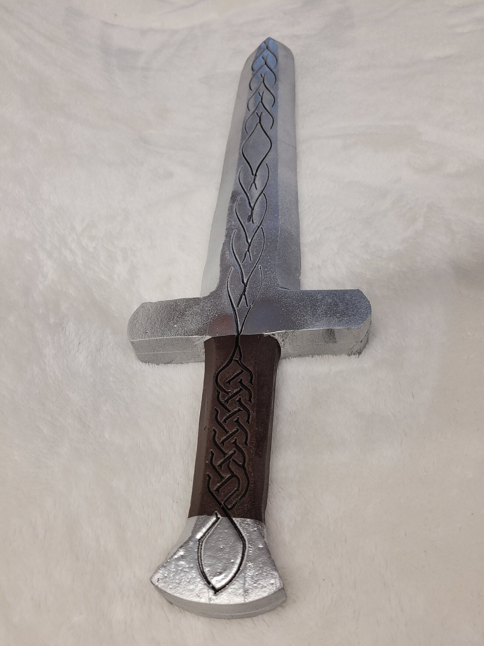 Short Sword, Engraved, Foam Larp Boffer, 21.75 Long Cosplay Toy Sword ...
