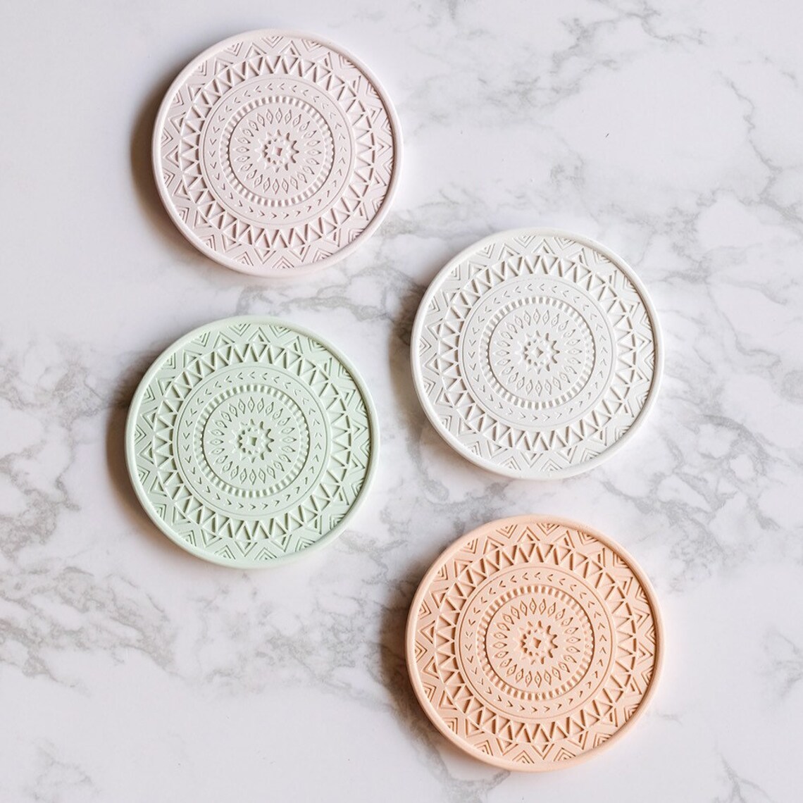 Round Coaster Moulds Mold Silicone Fondant Mould Handmade | Etsy