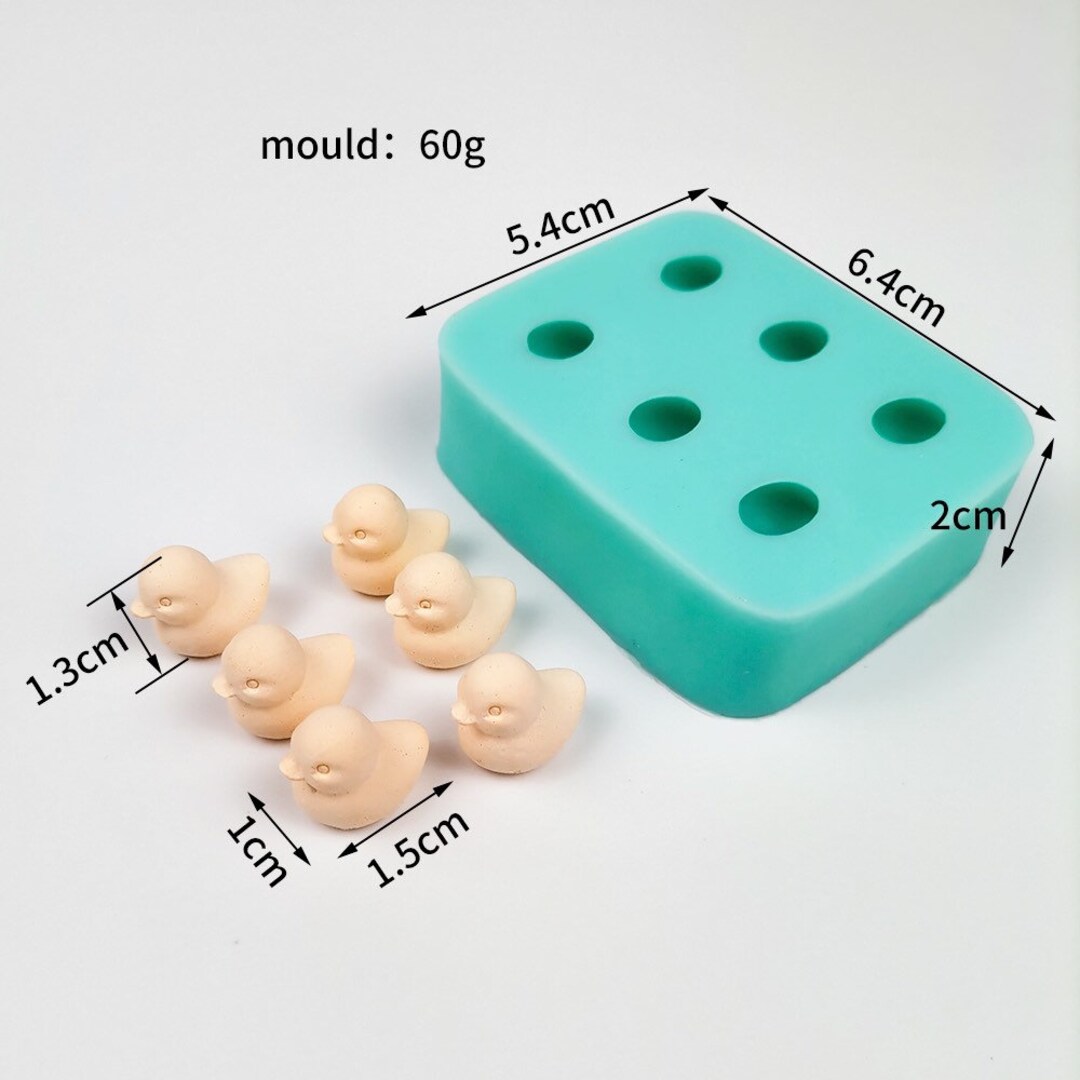 Animal Mini Duck Mold Fondant Mould Six Holes 3D Cute Lovely Ducks Clay ...