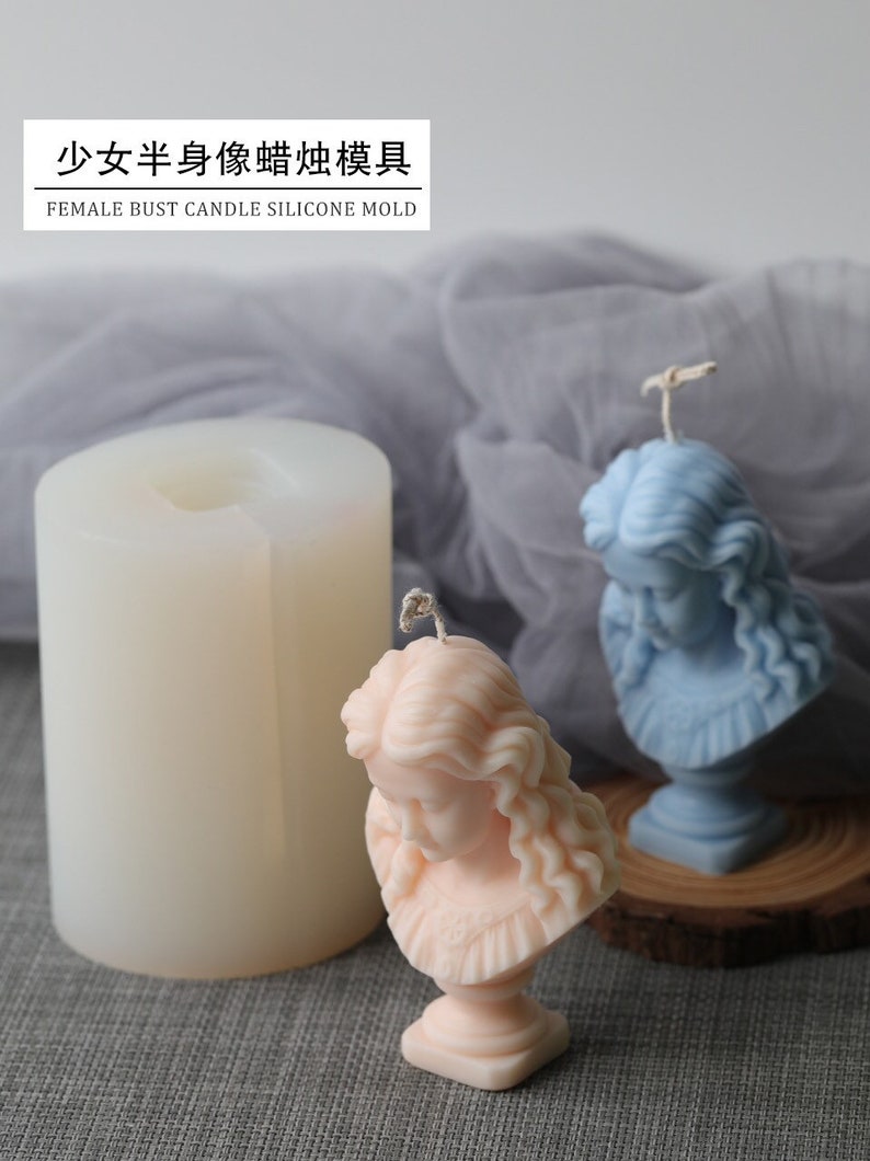 Large Size Plaster Statue Molds Soap Mold Silicone Girl Bust | Etsy