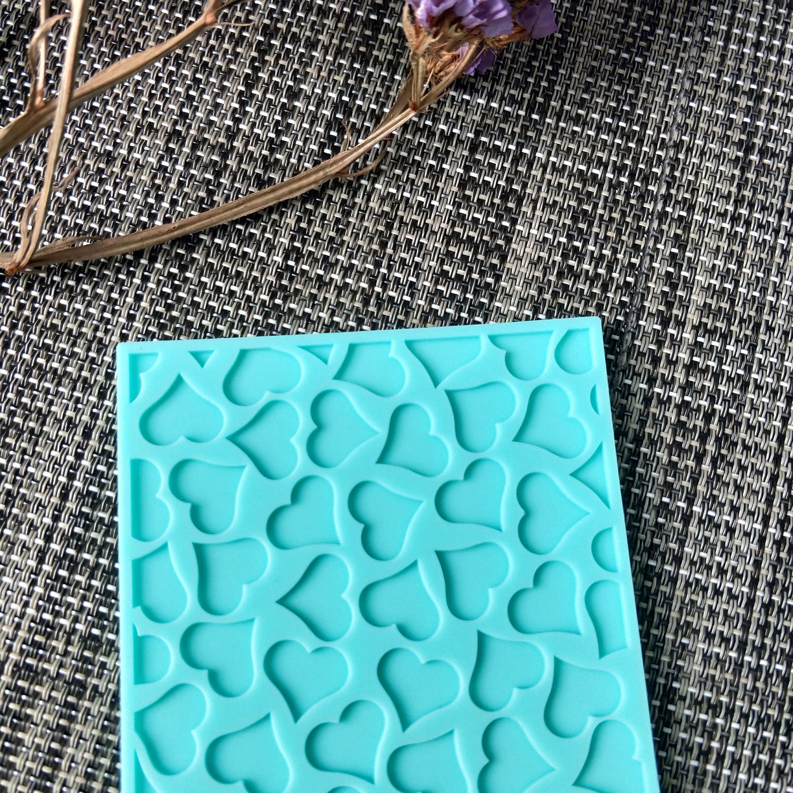 Silicone mold mat mold Heart Silicone Soap Mold heart shaped | Etsy