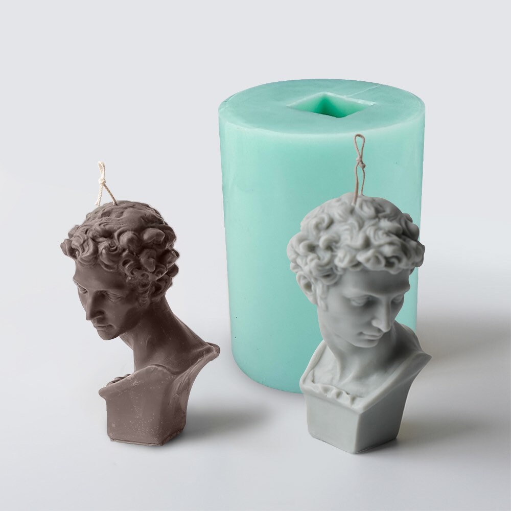 Large Size Plaster Statue Candle Moulds Men Mold Silicone Mold | Etsy