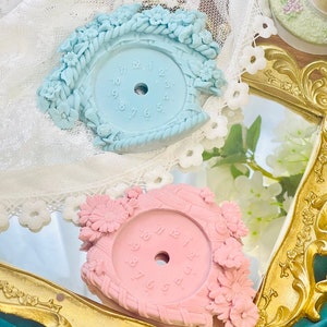 Silicone Mold 3D Flower Small Daisy Basket Clock Plate Chocolate Molds ...