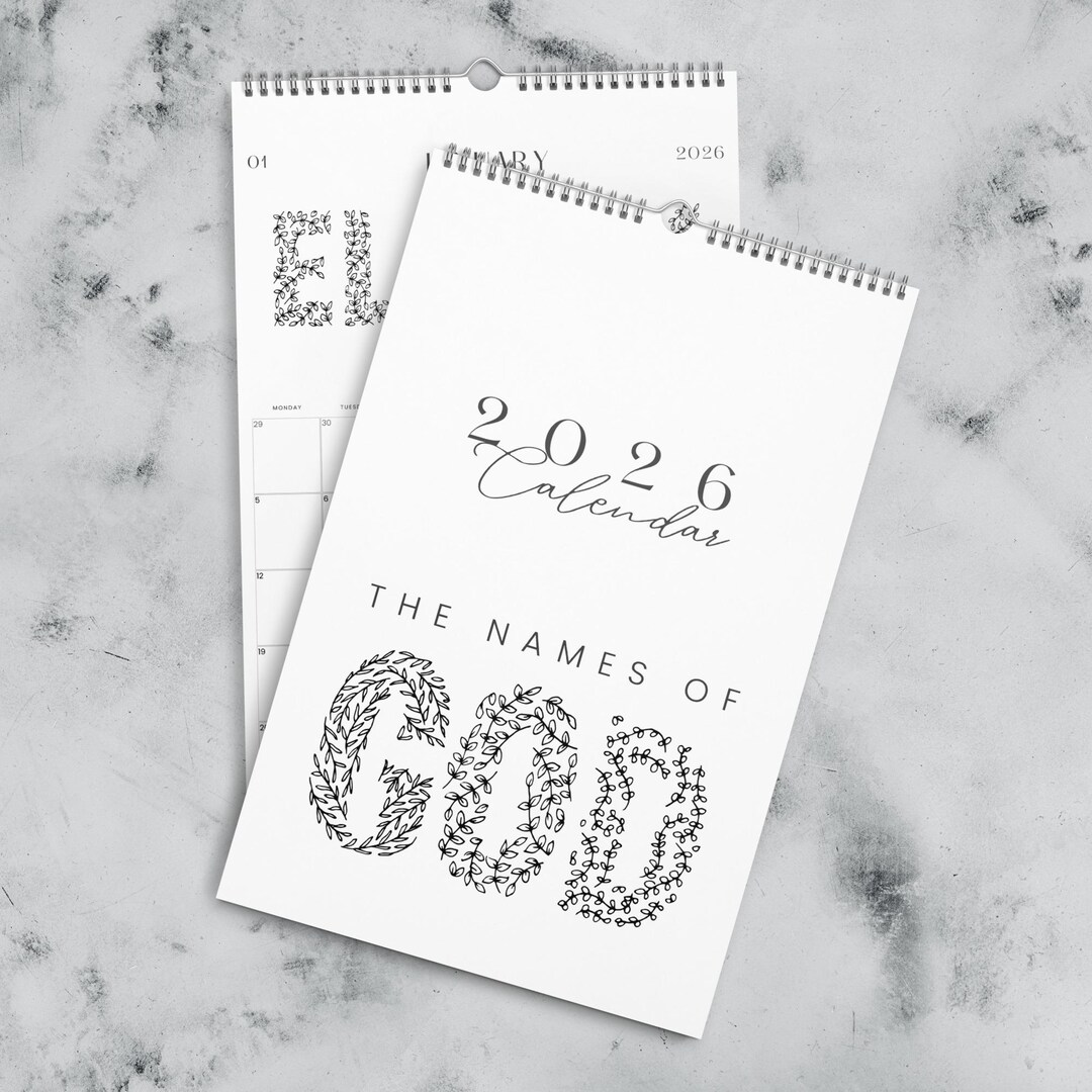 2026 Names of God Calendar - A4/A3 Christian - Etsy