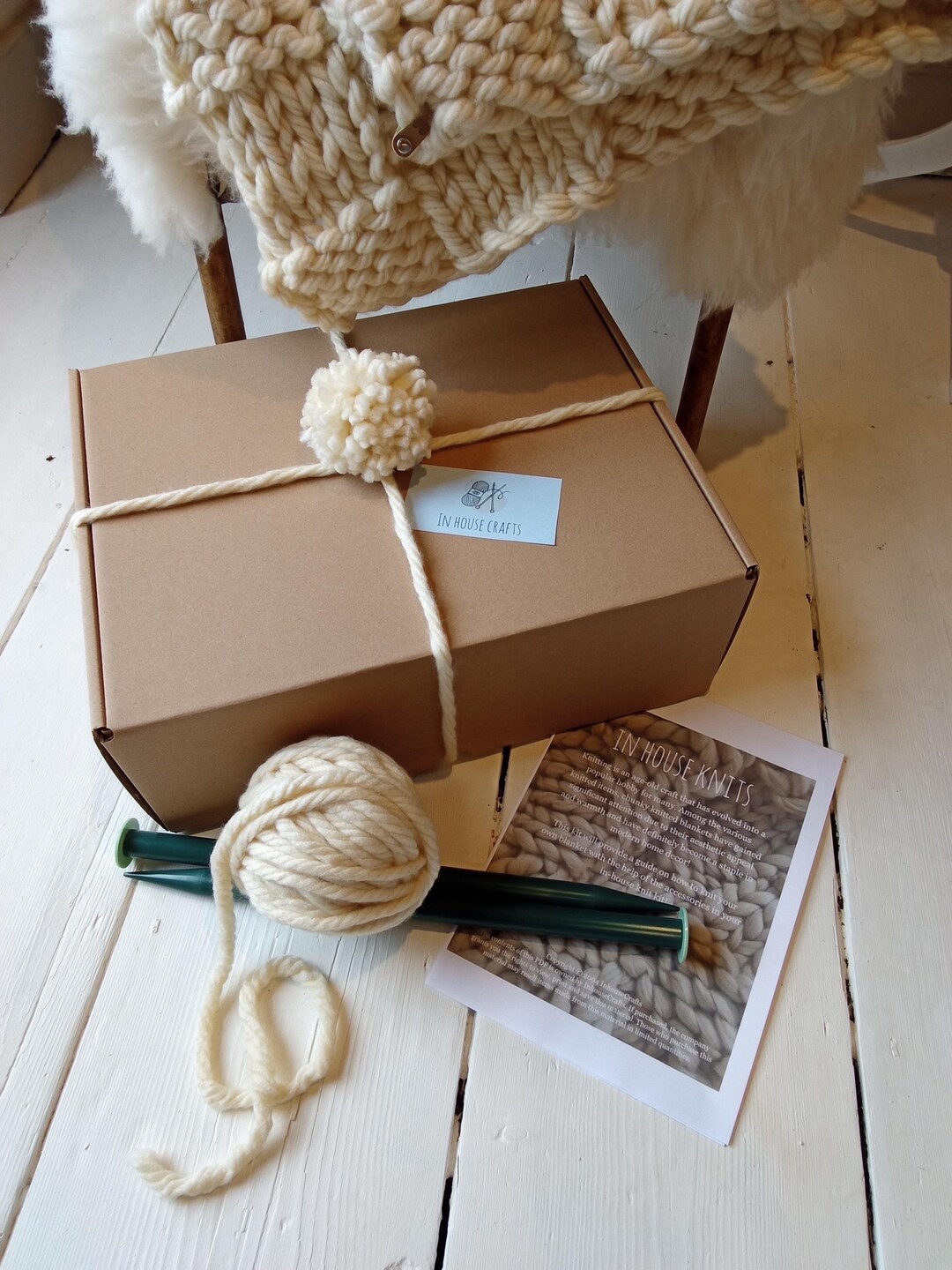 Knit Your Own Chunky Blanket Kit - Etsy