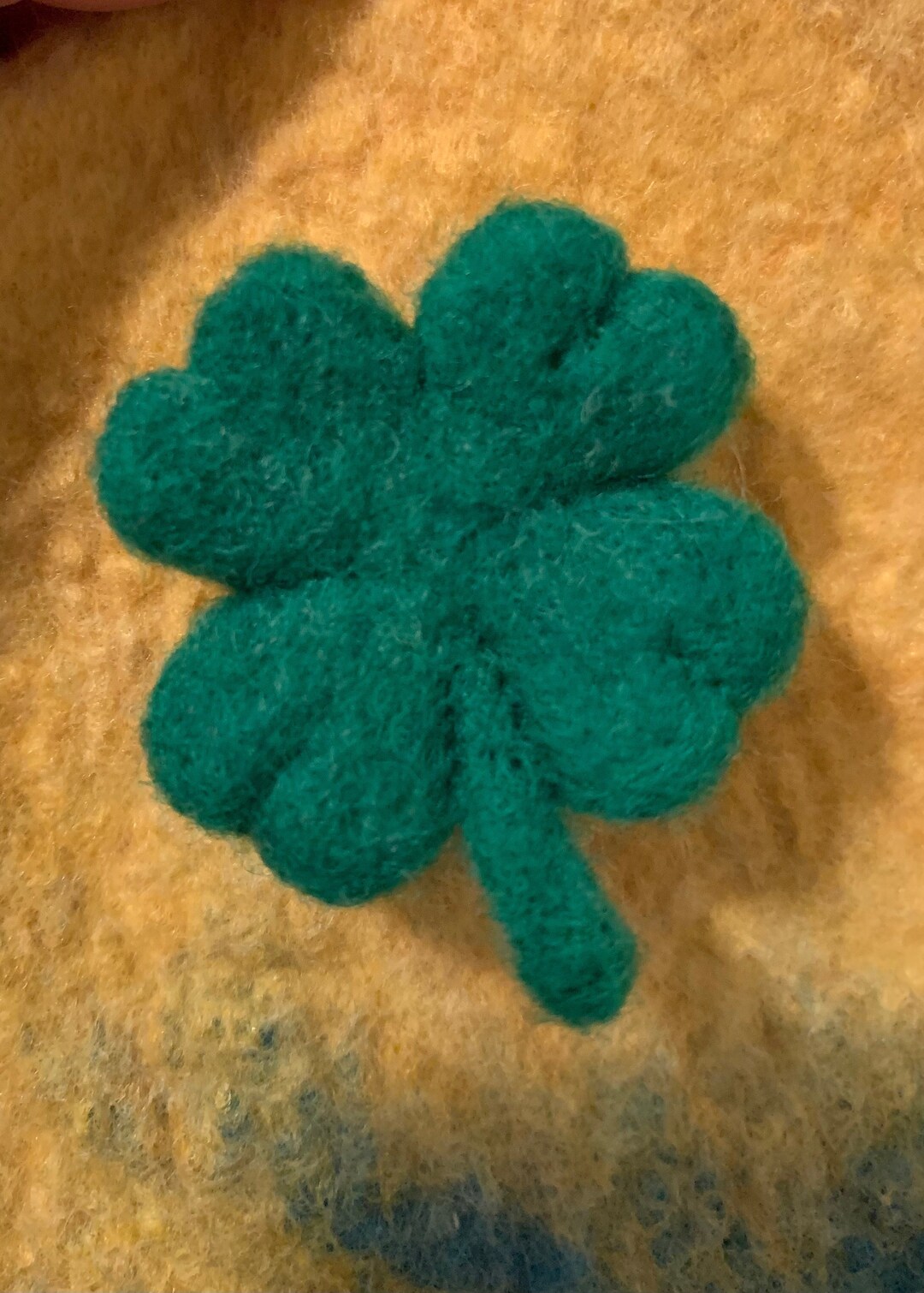Needle Felted Wool 4 Leaf Clover Pin - Etsy