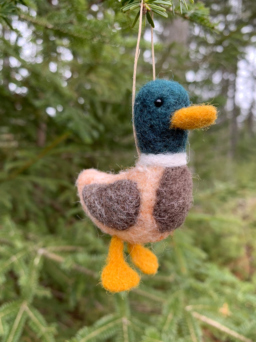 Needle Felted Mallard Duck Ornament - Etsy