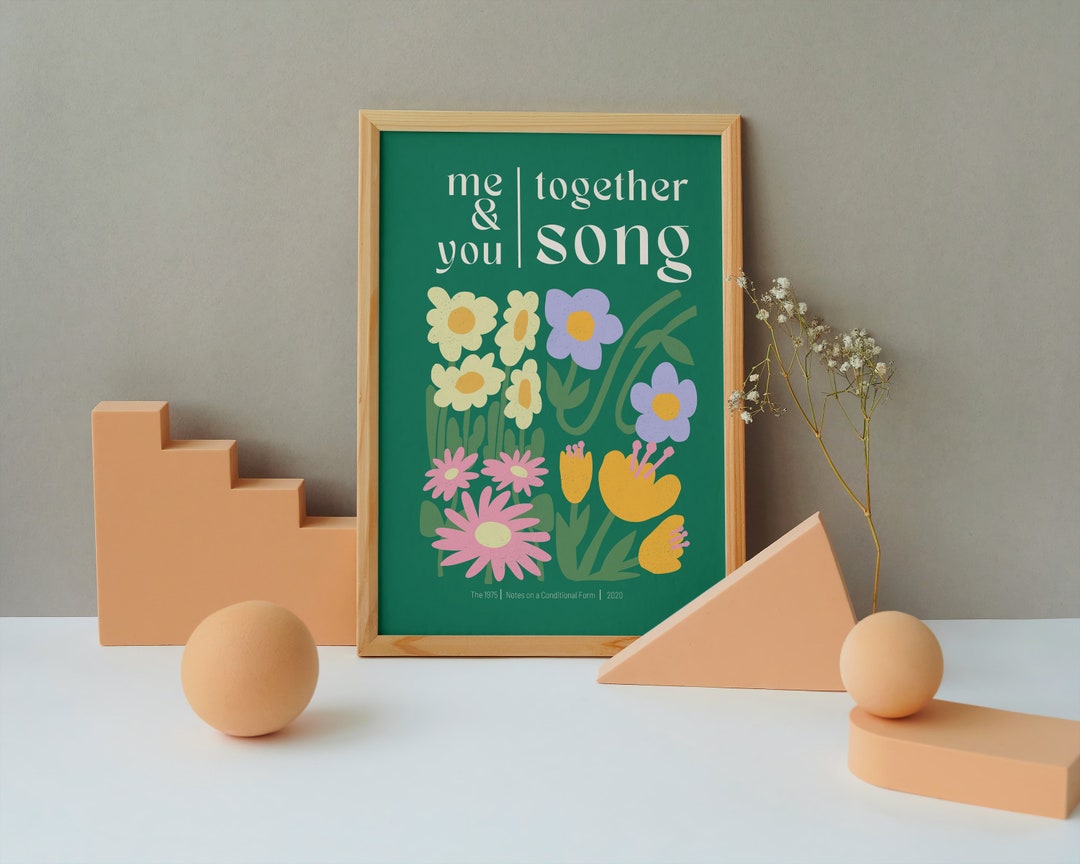 The 1975 Inspired | Lyric Wall Art Giclée Print | Me & You Together ...