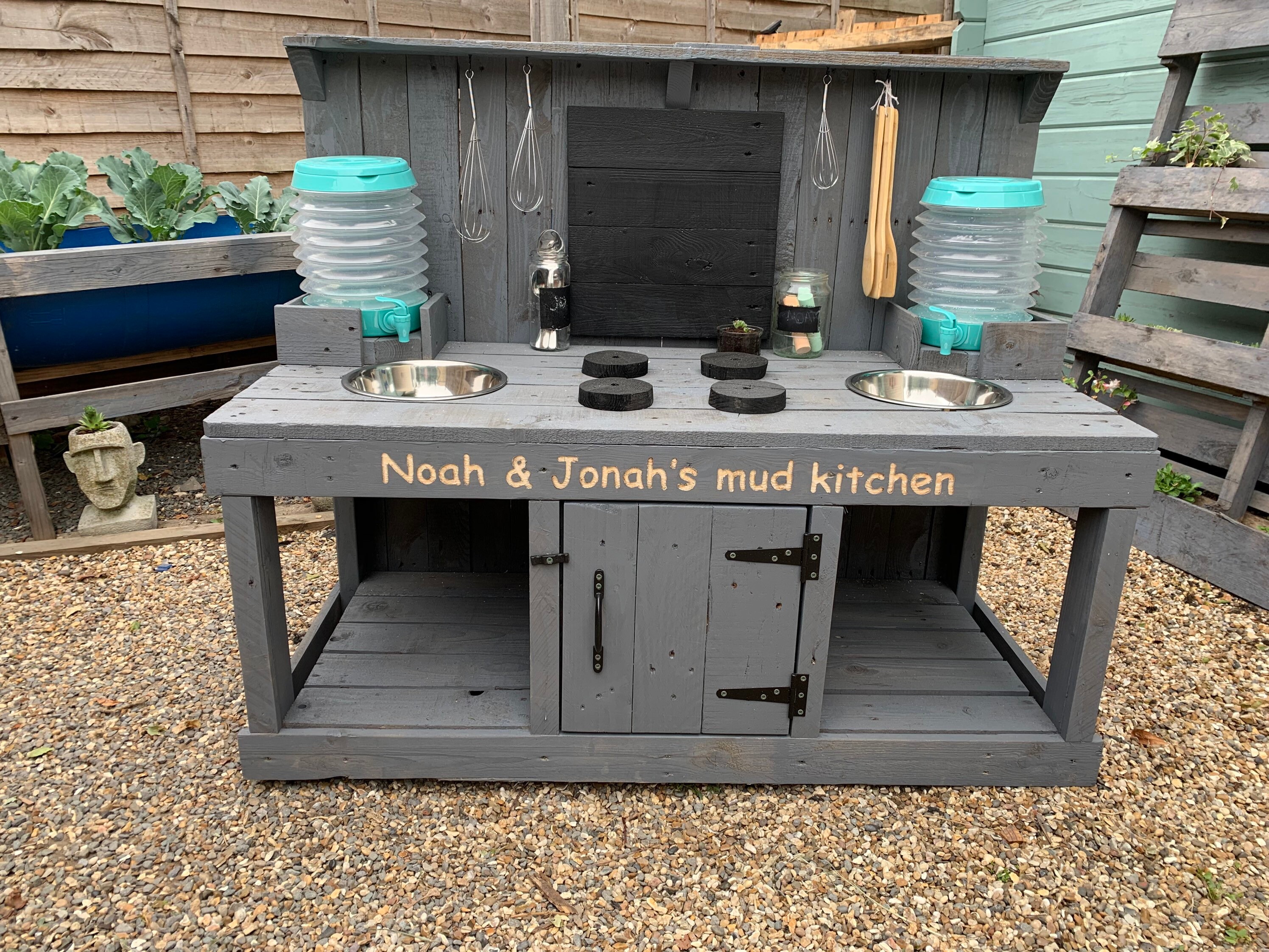 Mud Kitchen With Water Butts | Etsy Canada