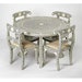Dinning Set, Bone Inlay Table and Four Chairs Set , Wooden Furniture ...