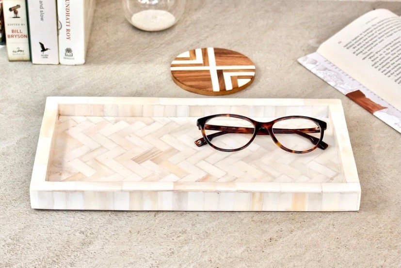 Bone Inlay Trays/ Serving Platter/ Bar and Kitchen Organizer, Whole ...
