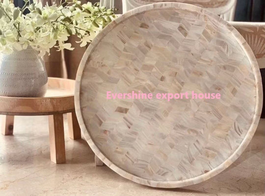 Bone Inlay Tray Serving Platter Wooden Furniture - Etsy