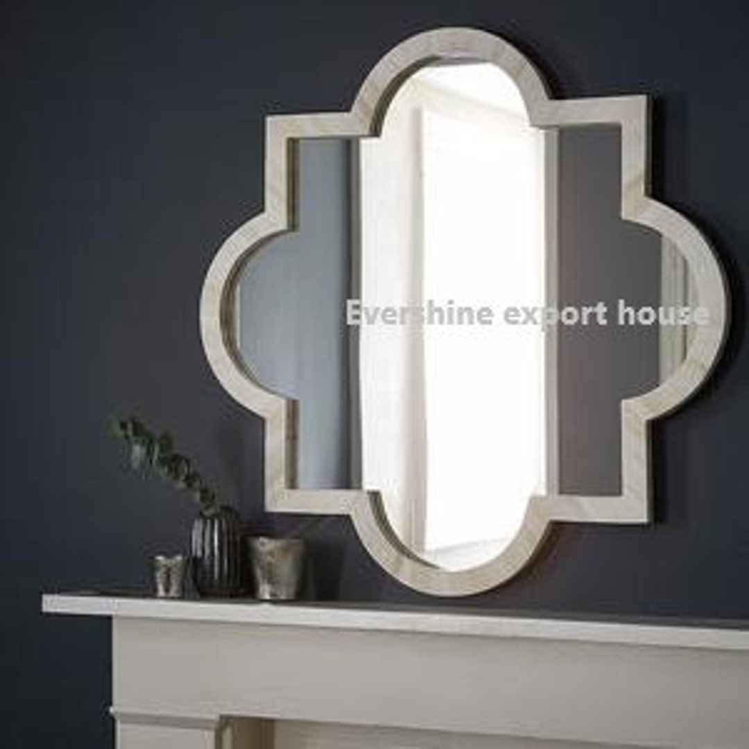Bone Inlay Mirrors, White Frame, Wooden Wall Décor, Antique Handmade ...