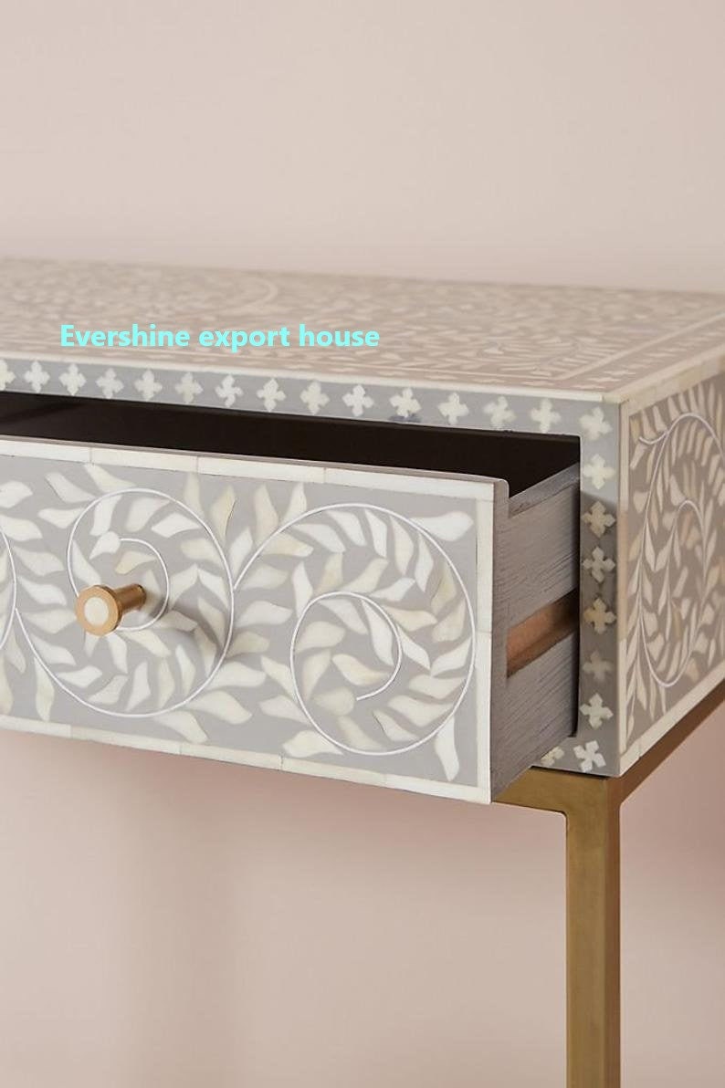 Decorative Table Wooden Console Table Vanity With Stool - Etsy