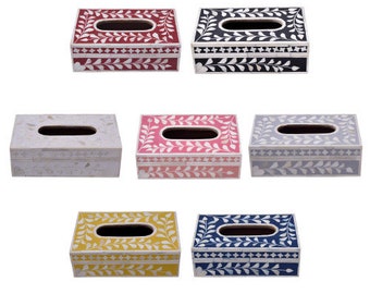 Bone Inlay Tissue Box - Etsy