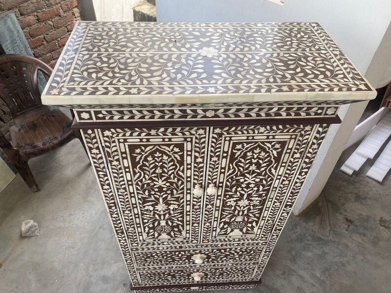 Wooden Armoires/ Bone Inlay Cabinet / Bedroom Furniture - Etsy