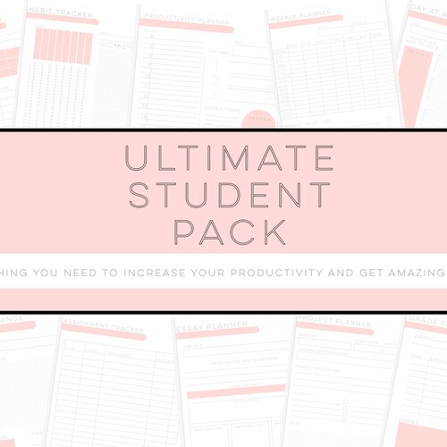 Ultimate Student Study Organiser Pack College University - Etsy